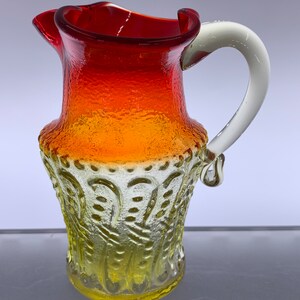 Hand-blown Miniature Art Glass Pitchers | Choose From: Green Ribbed ...