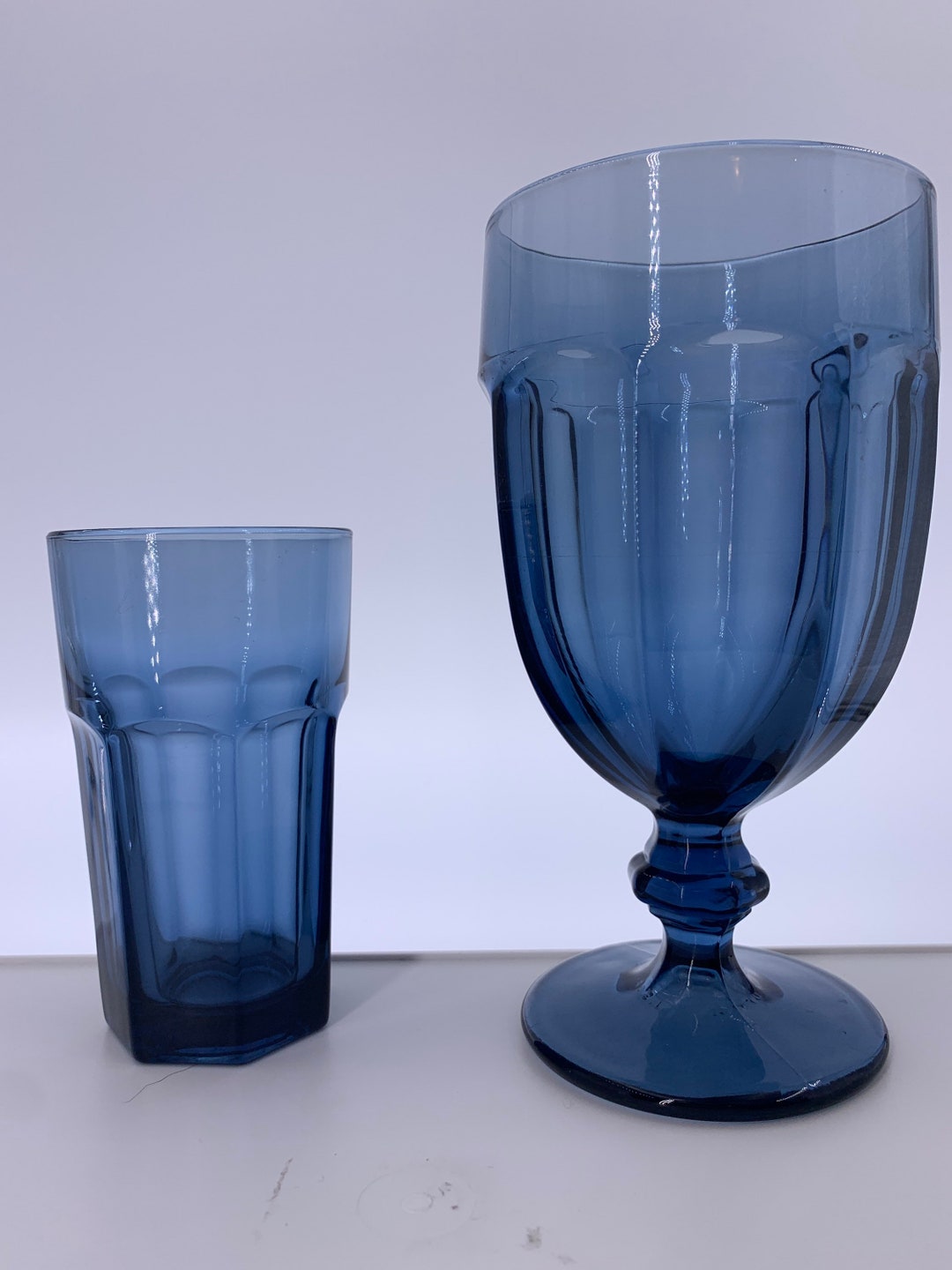 Vintage Libbey Gibraltar Drinkware | Choose From: 8 Oz Dusky Blue Juice ...