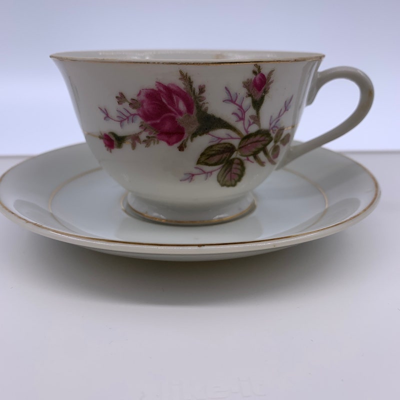 Red Rose Tea Cup - Etsy