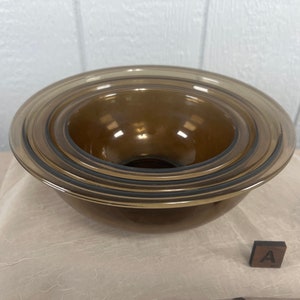 Vintage Amber Glass Pyrex Mixing Bowls | Choose From: Pyrex 3-pc Set ...