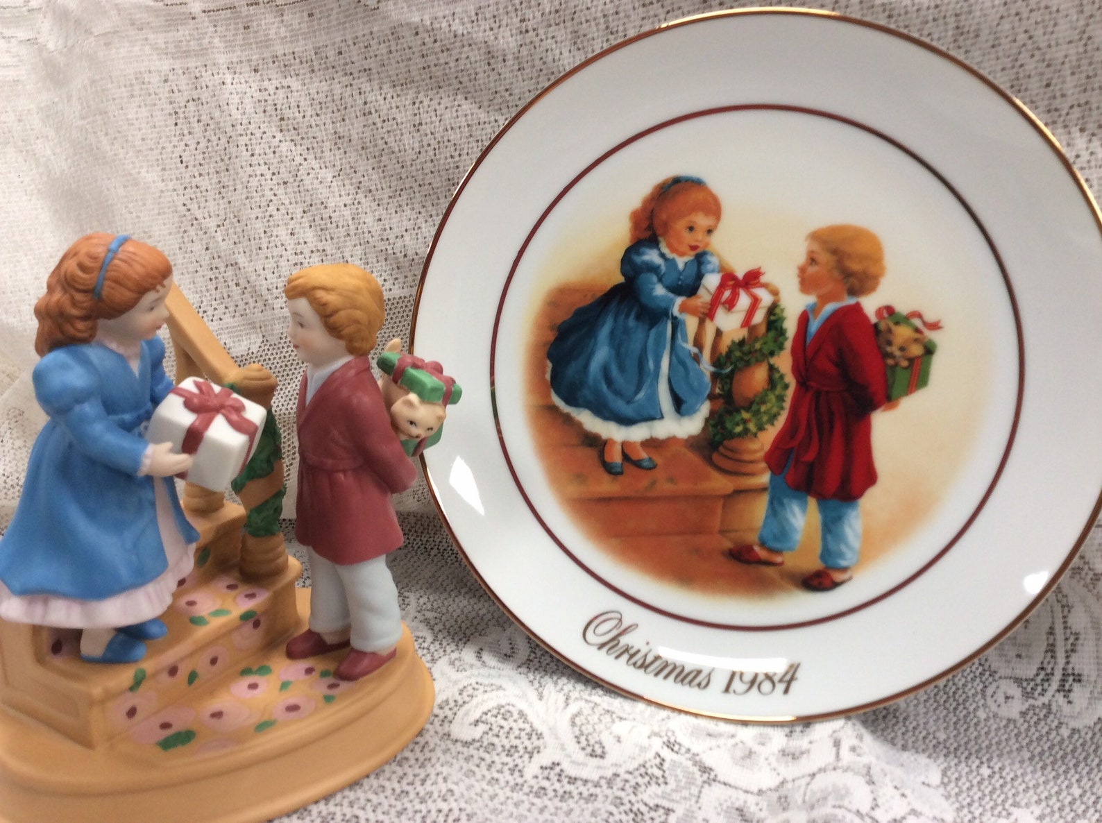 Avon Collector Christmas Plates With Matching Figurine | 1981 - 1984 ...