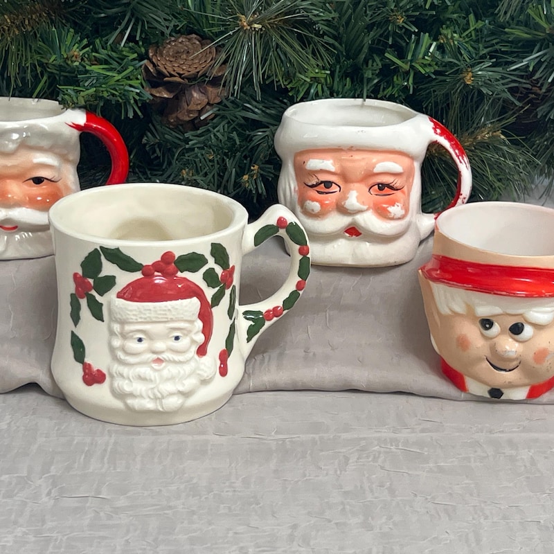 1960 Vintage Santa Mug - Etsy