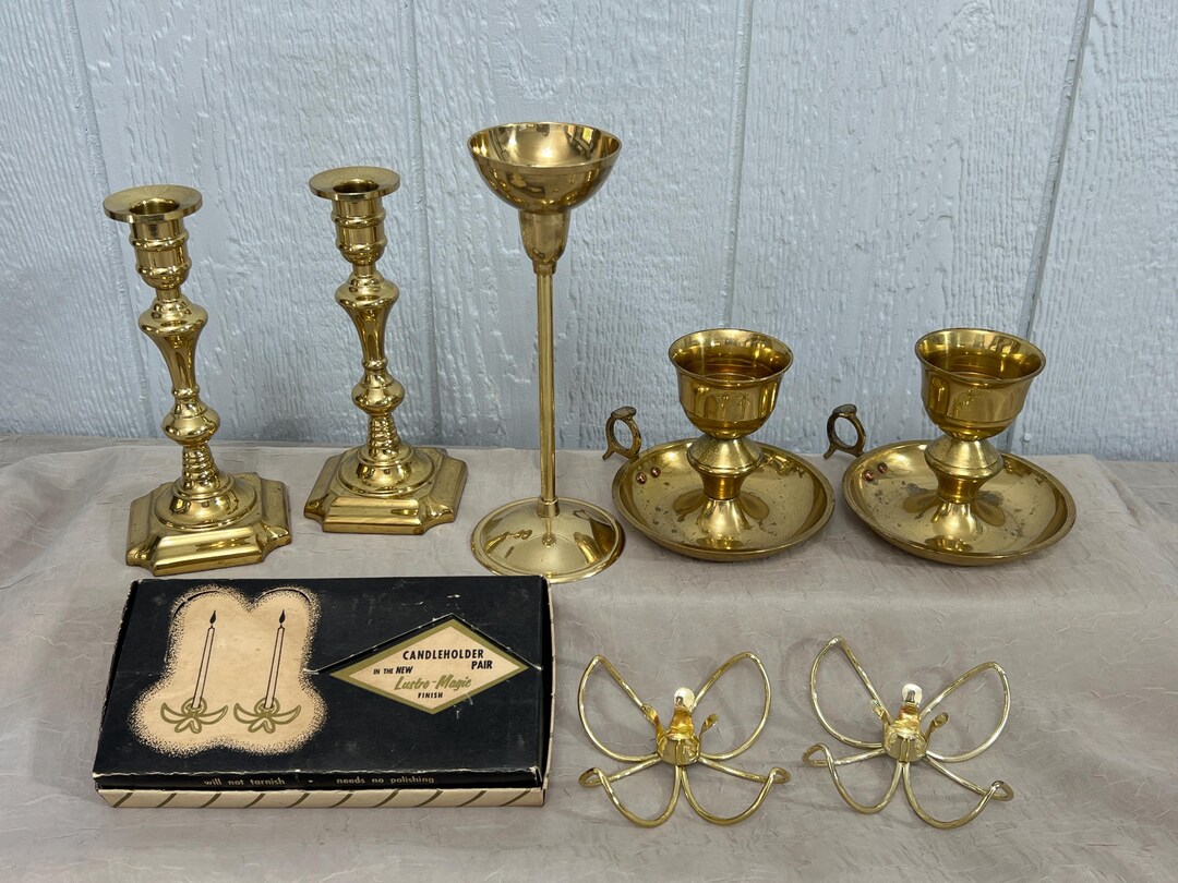 Vintage Brassware | Choose From: Valsan Candlestick Holder, Brass ...