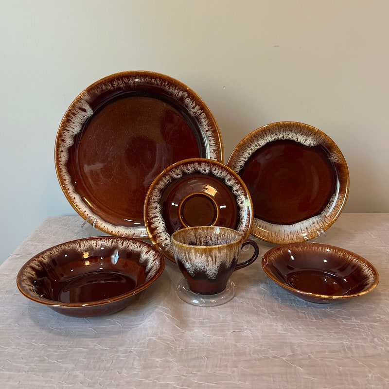 Brown Drip Dishes - Etsy