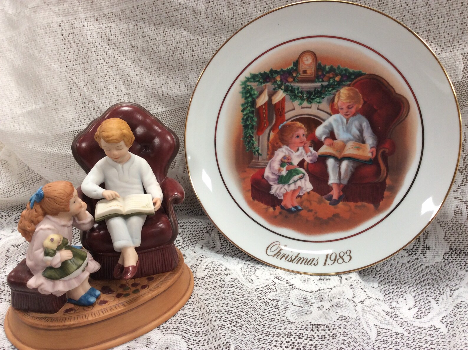Avon Collector Christmas Plates With Matching Figurine | 1981 - 1984 ...