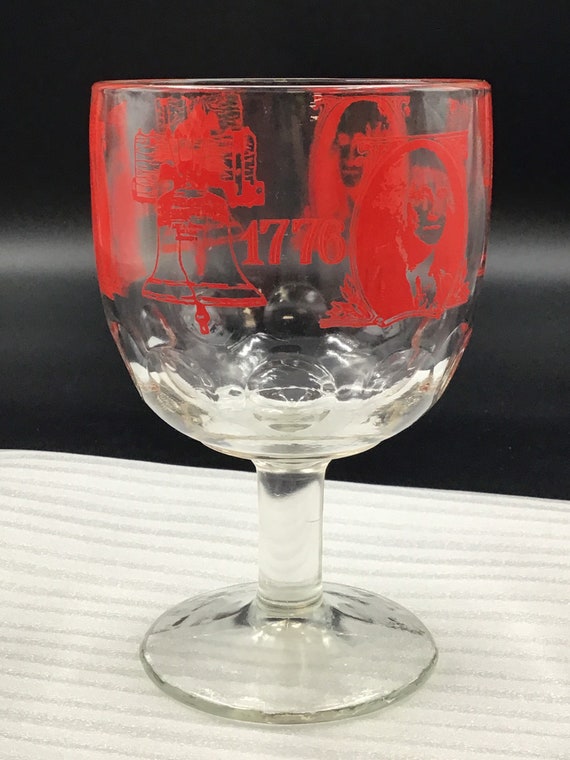 Liberty Bell 1776 George Washington Thumbprint calice EAPG | Etsy