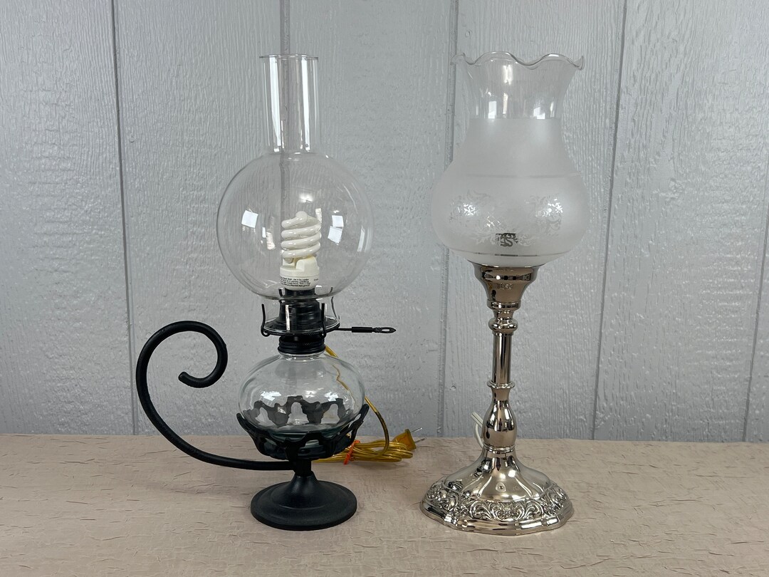 Vintage Desk Lamp | Choose From: Oil Lamp Conversion W/iron Stand or ...