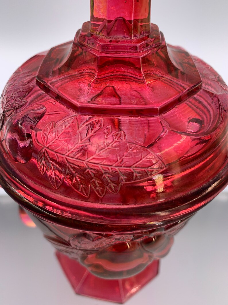 Vintage Imperial Glass Stained Red Baltimore Pear Glass - Etsy