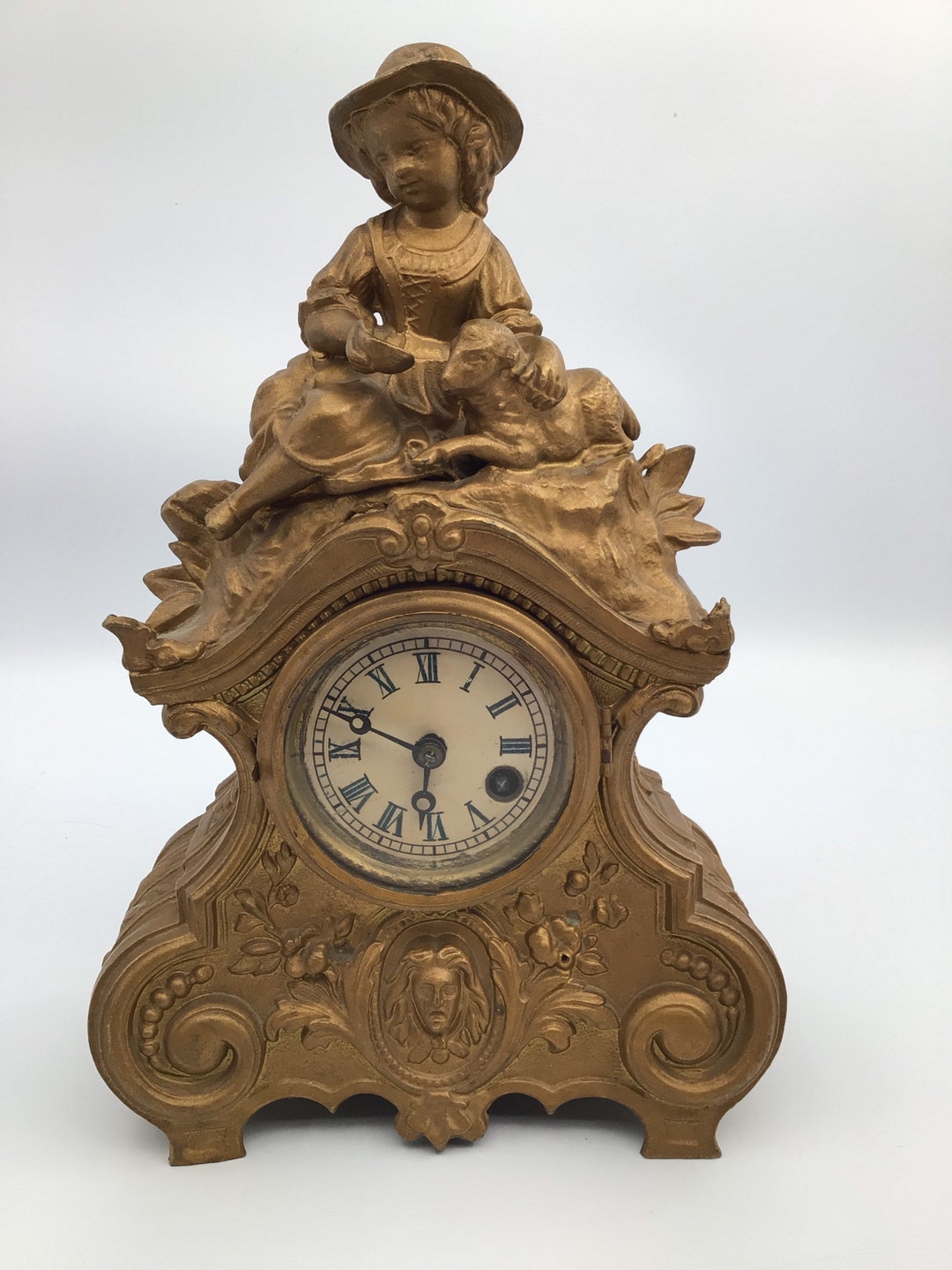Antique American Fine Terry Clock Company Metal Statuary - Etsy