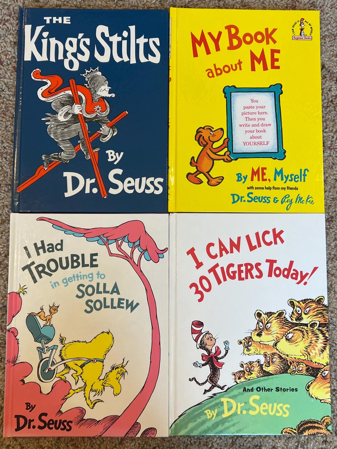 Set of 4 Dr Seuss Books-includes: the Kings Stilts, My Book About Me, I ...
