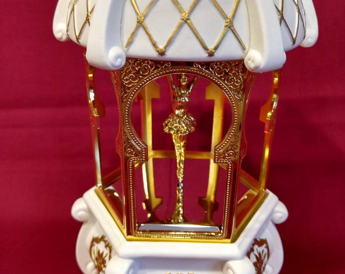Limited Edition 24k Gold on Silver Reuge Dancing Ballerina Music Box by ...