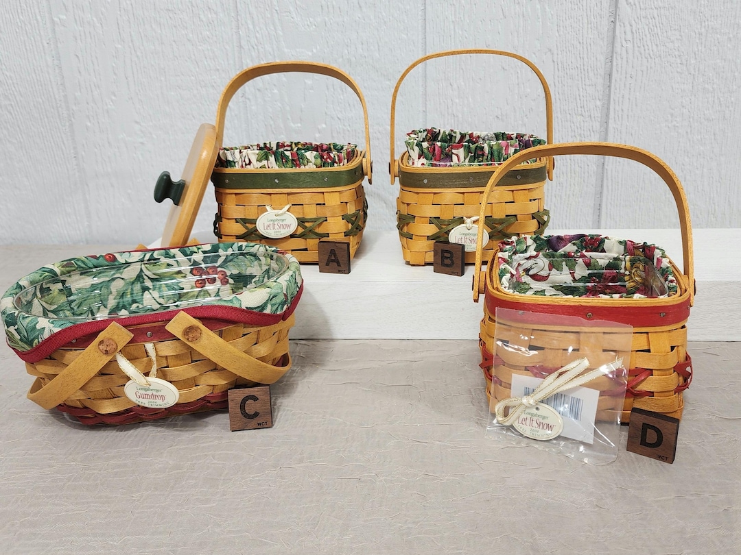 Retired Longaberger Tree Trimming Holiday Basket | Choose From: Let It ...