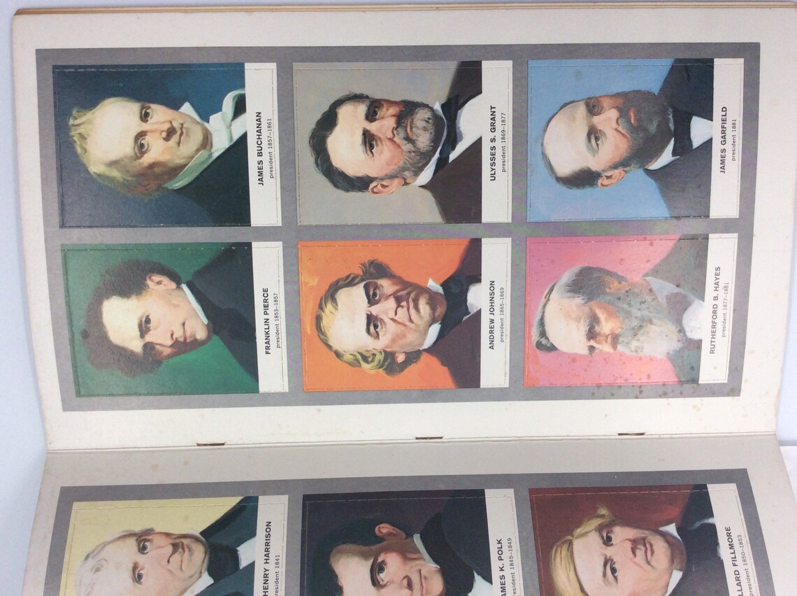 Presidents of the United States Trading Cards Golden - Etsy