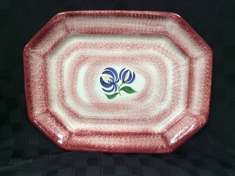 Early Molly Dallas Spatterware Platter Floral Pattern - Etsy