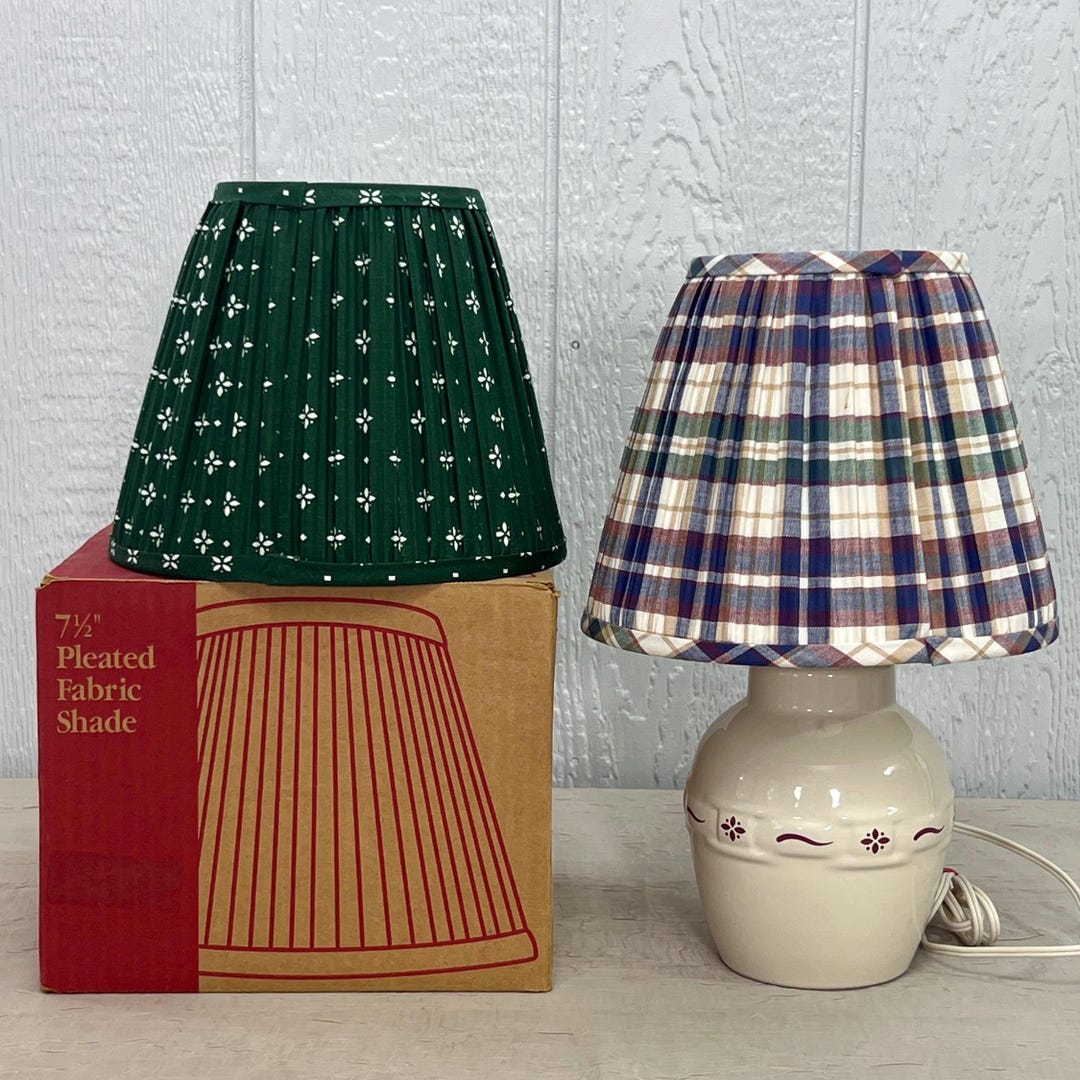 Vintage Longaberger Pottery Red Woven Traditions Table Lamp With ...