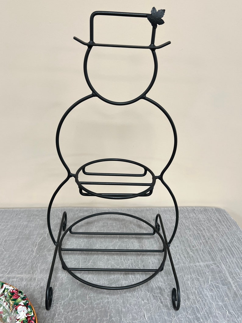 2000 Longaberger Wrought Iron Snowman Stand W/frosty Baskets - Etsy
