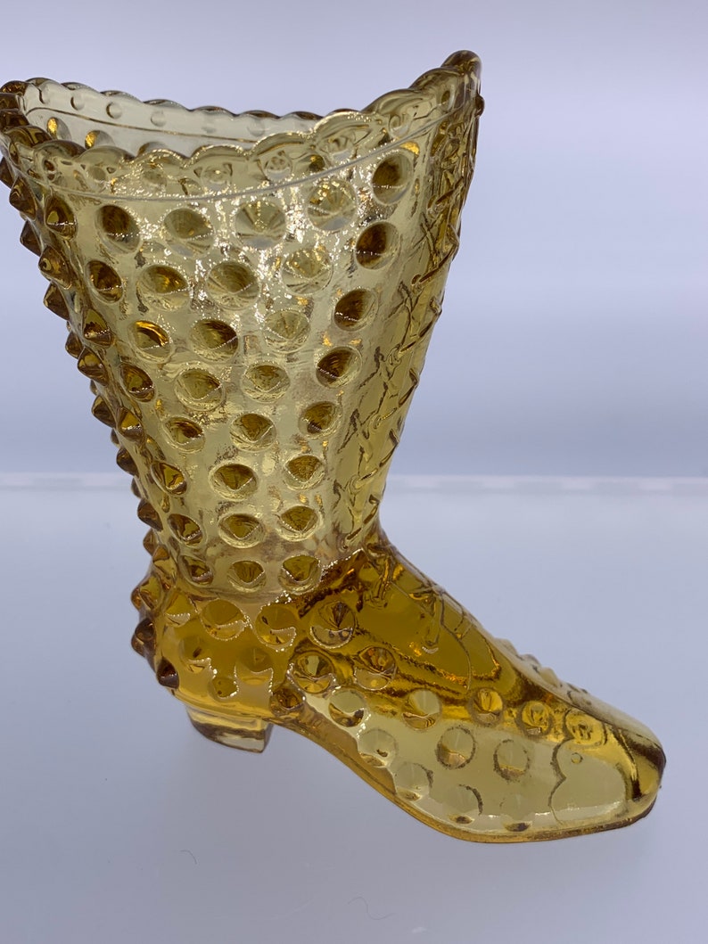 Vintage Fenton Glass Collectible Boots | Choose From: Amber Hobnail ...