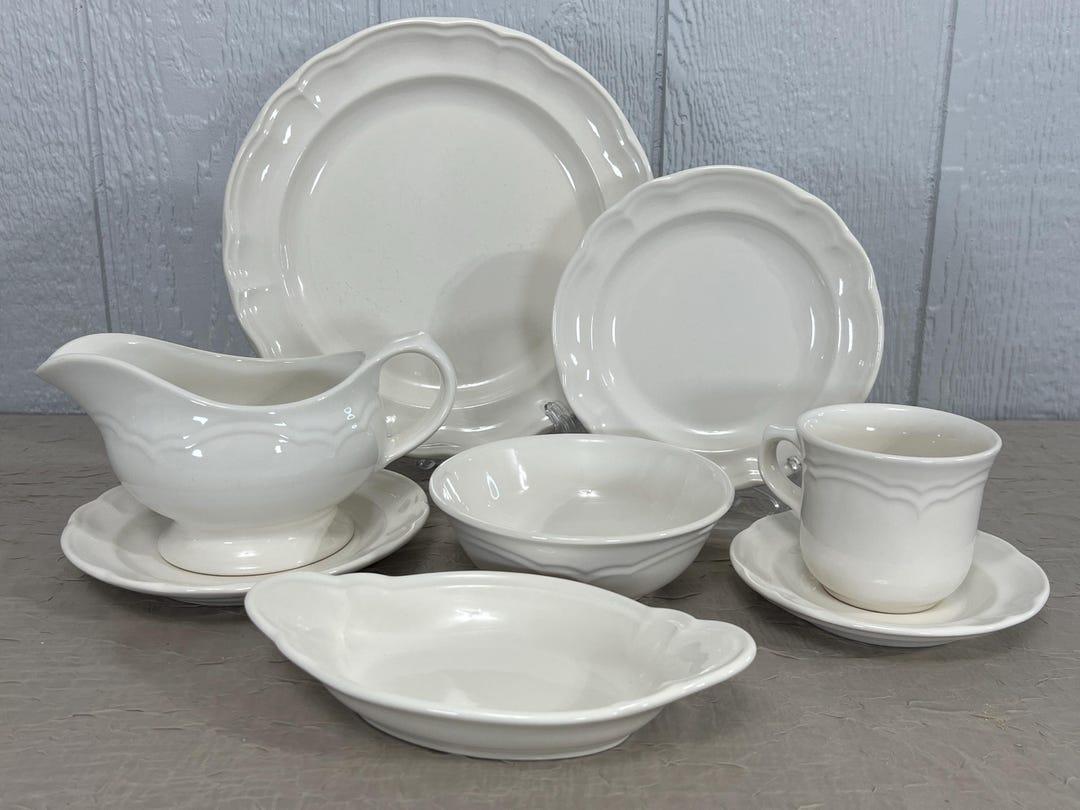 Vintage Pfaltzgraff Gazebo White Dinnerware | Choose From: Dinner Plate ...