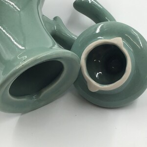 Vintage Mint Green Long Neck Teapot With Pink Dogwood Branch & Japanese ...