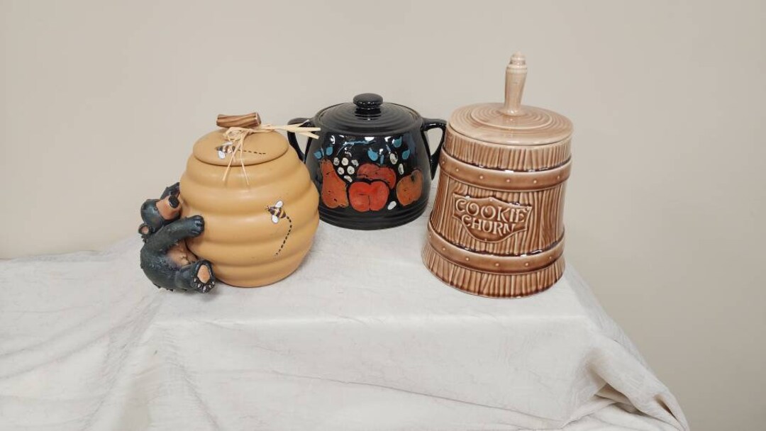 Vintage Cookie Jar | Choose From: Mccoy Cookie Churn, Honour Bear ...