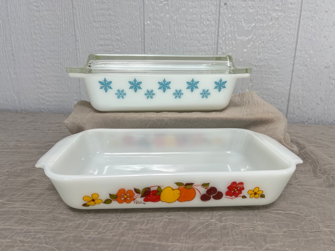 Vintage Glass Ovenware | Choose From: Pyrex 2 Quart Snowflake(575-b) W ...