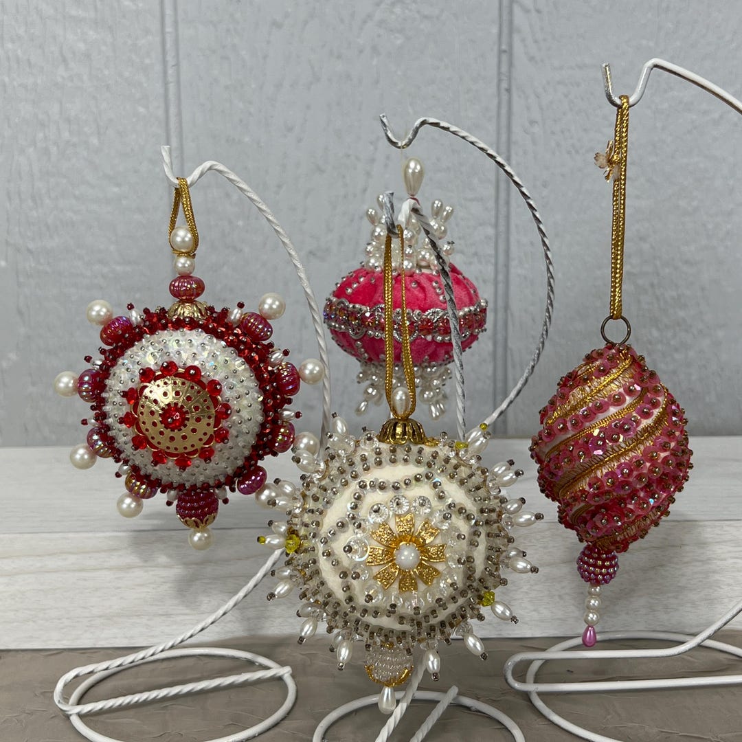 Vintage 1960-70's Hand-crafted Ornate Push Pin Christmas Ornament ...