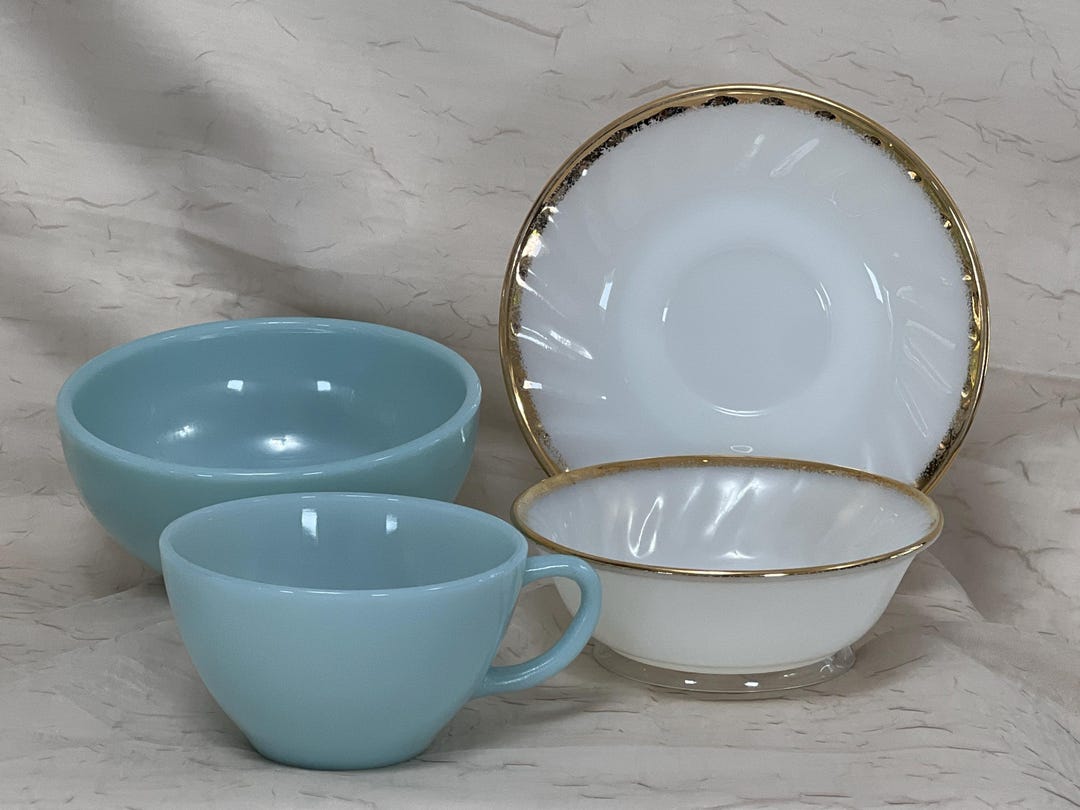 Vintage Anchor Hocking Fire King Dinnerware | Choose From: Blue Flat ...