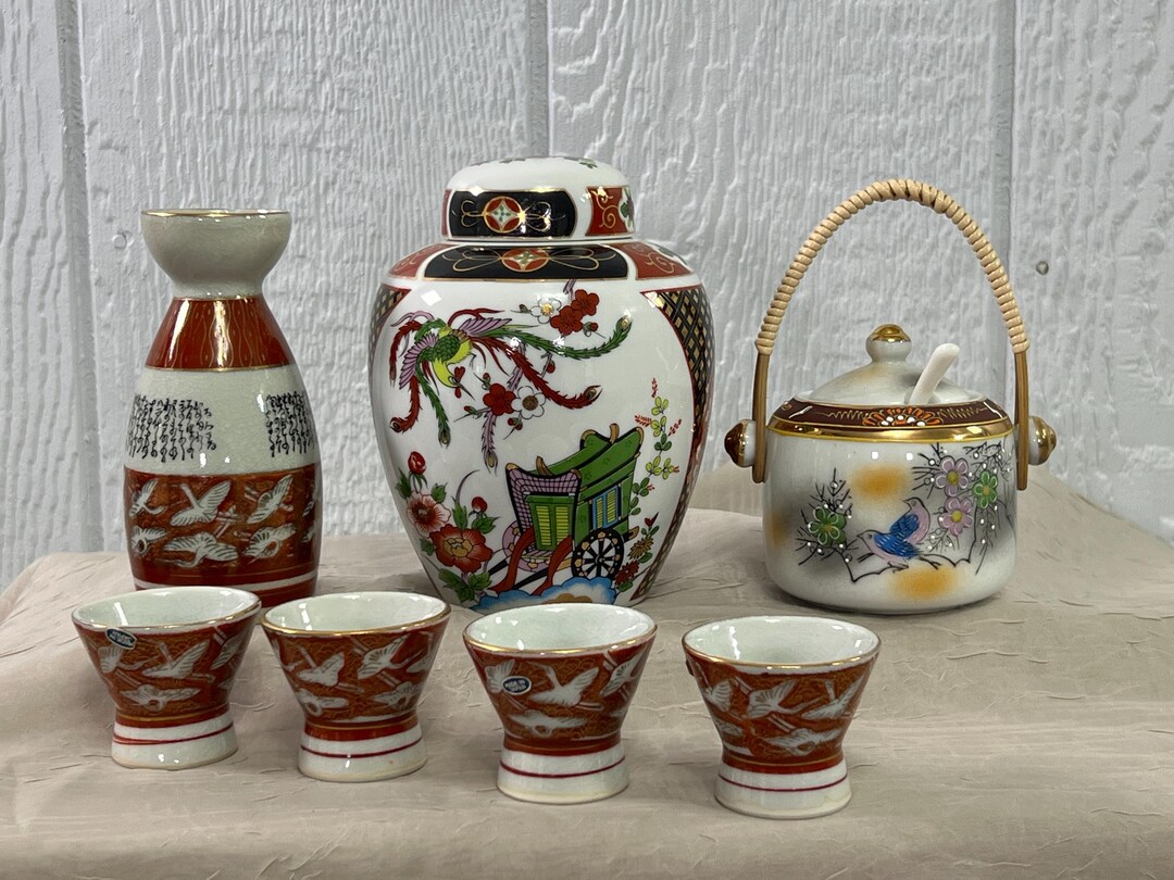 Vintage Japanese Pottery | Choose From: Arnart Handled Jam Jar W/spoon ...