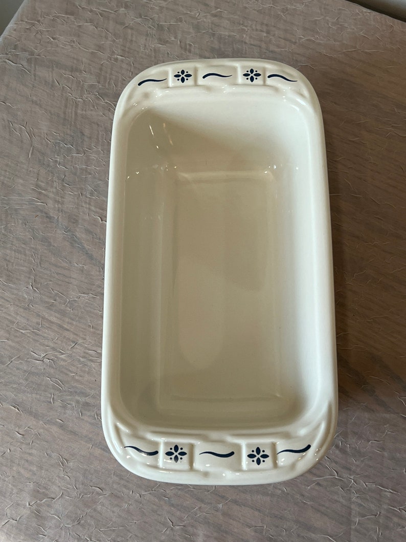 Vintage Longaberger Pottery Woven Traditions Classic Blue Bakeware ...