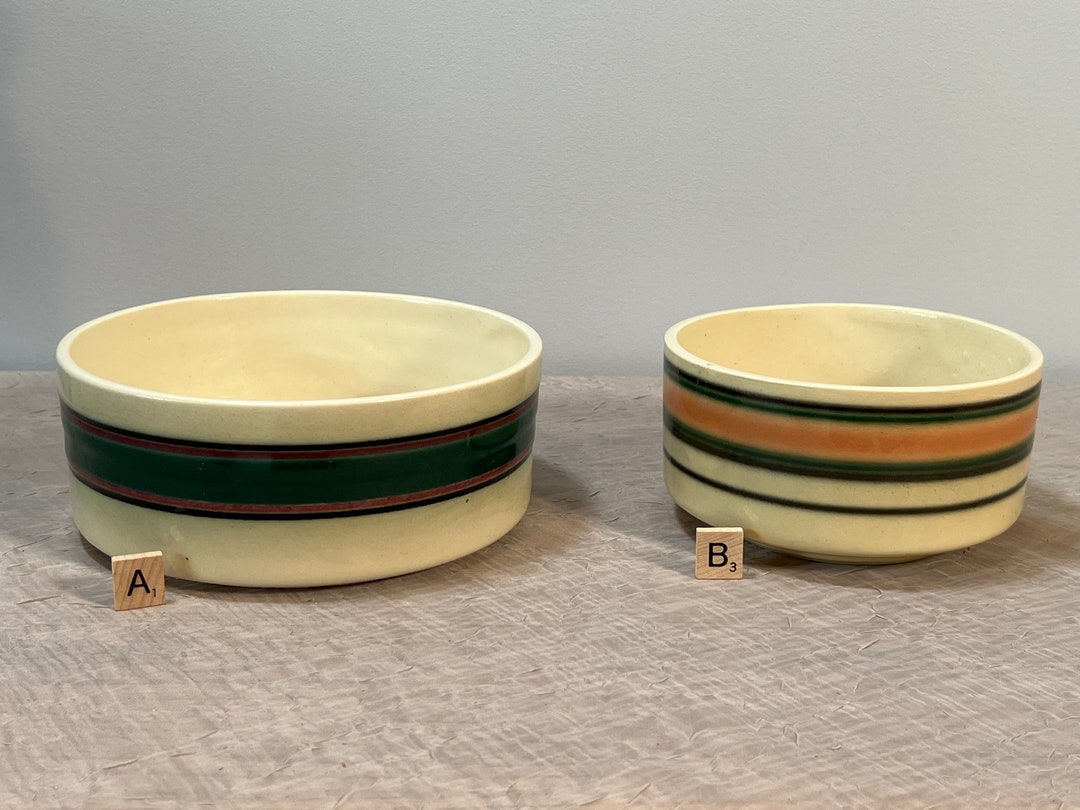 Vintage Cookson Pottery Bowls | Choose From: #8304 Striped Fruit Bowl ...