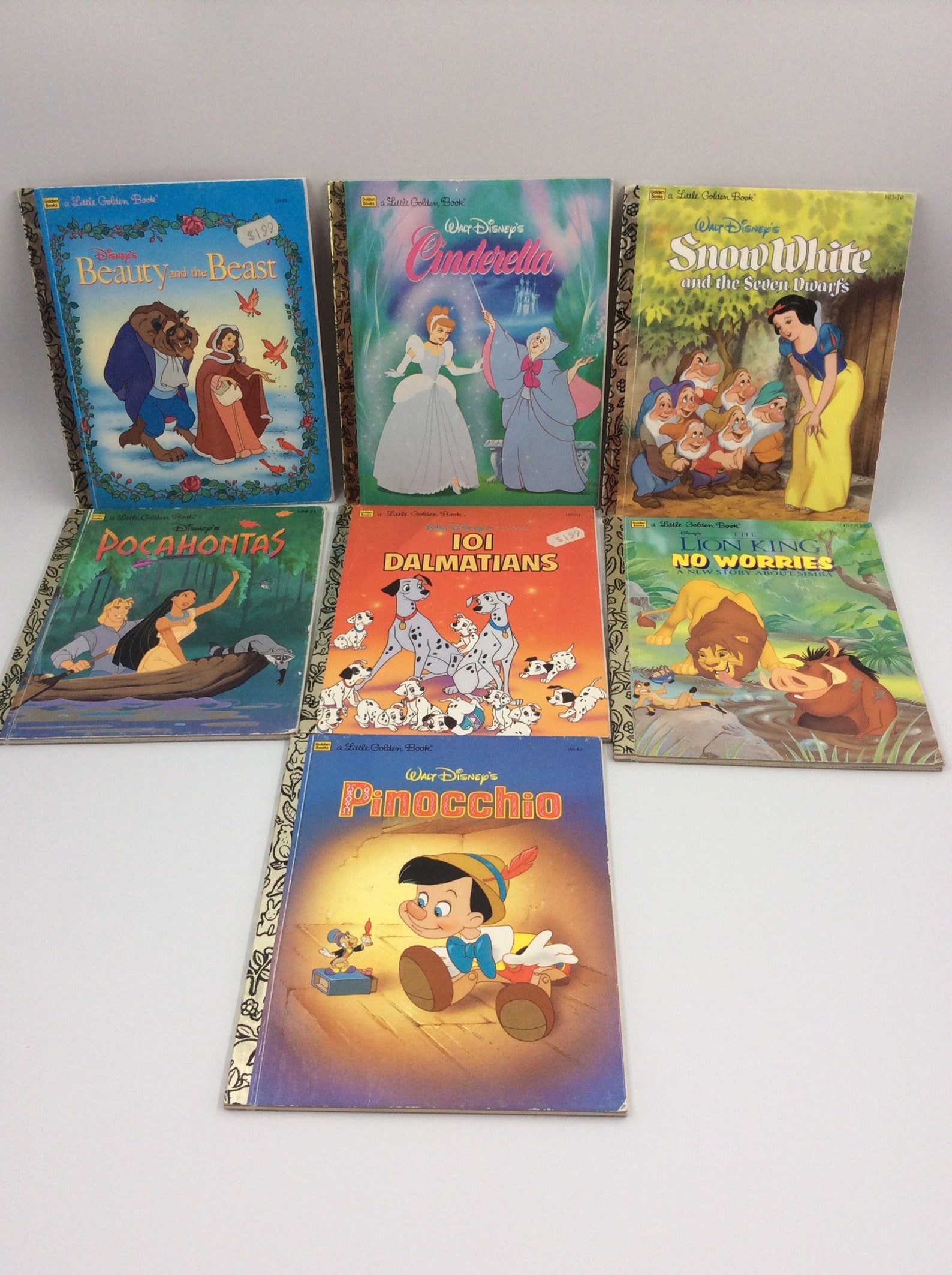 Little Golden Disney Books Lot 1980-90's | Cinderella | Beauty & the ...