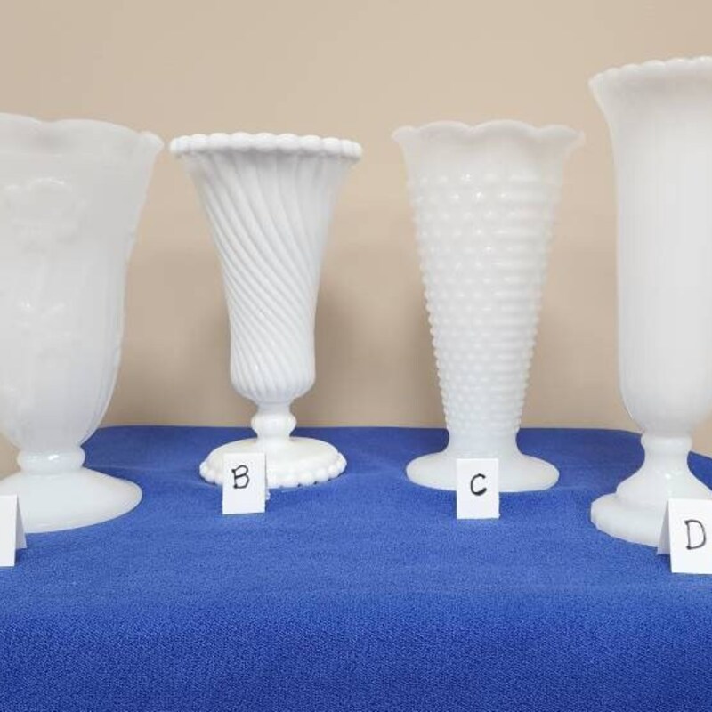 Milk Glass Trumpet Vases - Etsy