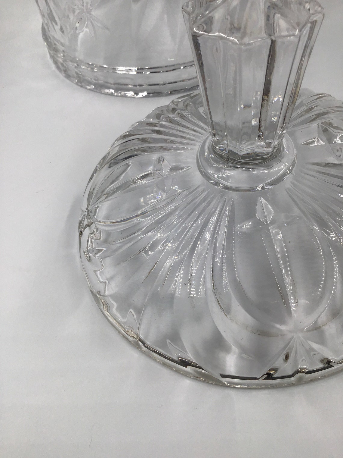 Large Cut Glass Biscuit Jar/candy Dish With Lid Pineapple - Etsy