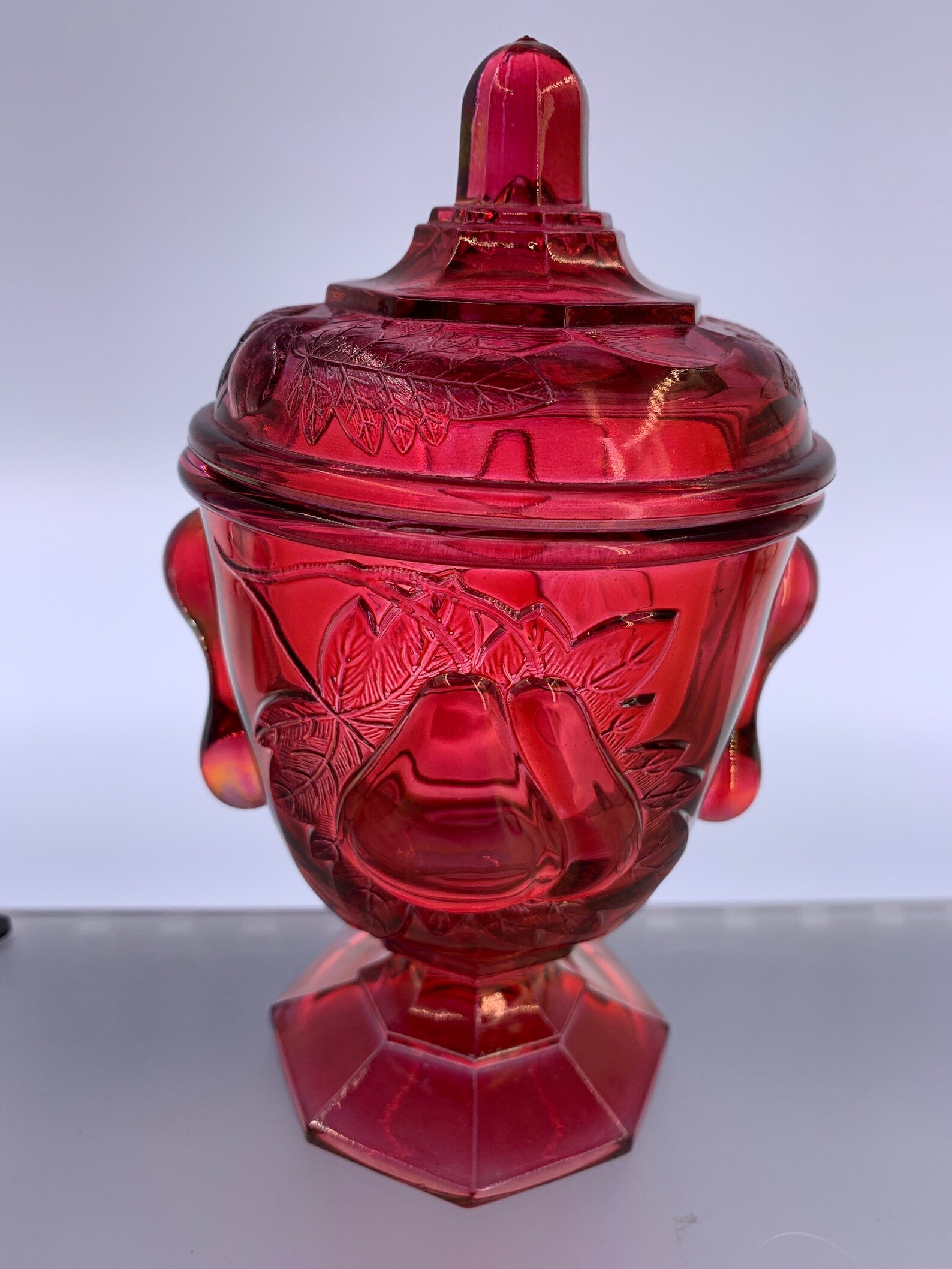 Vintage Imperial Glass Stained Red Baltimore Pear Glass - Etsy