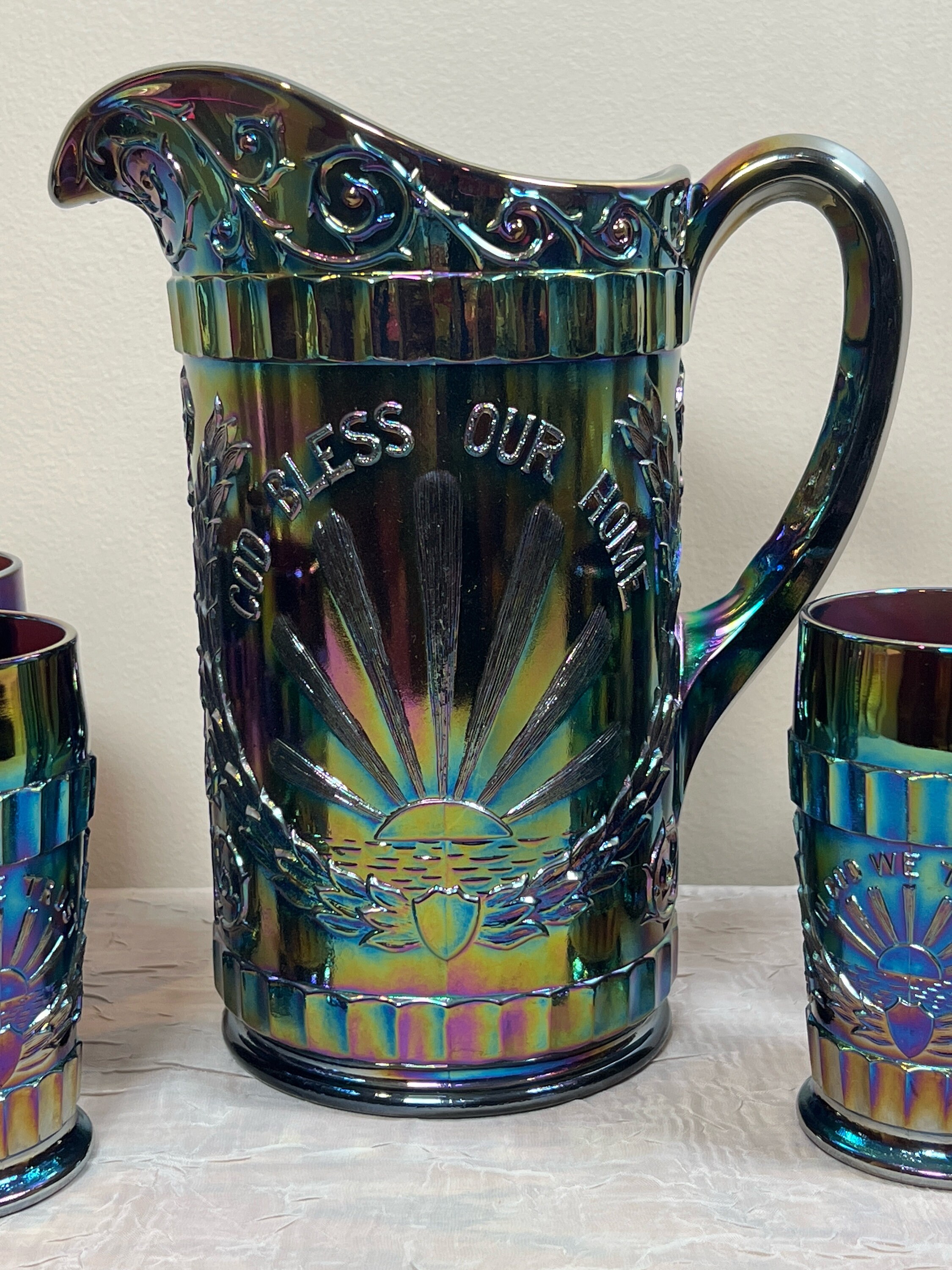 Vintage Contemporary Dark Amethyst Carnival LG Wright(marked Vintage Contemporary Dark Amethyst Carnival LG Wright(marked