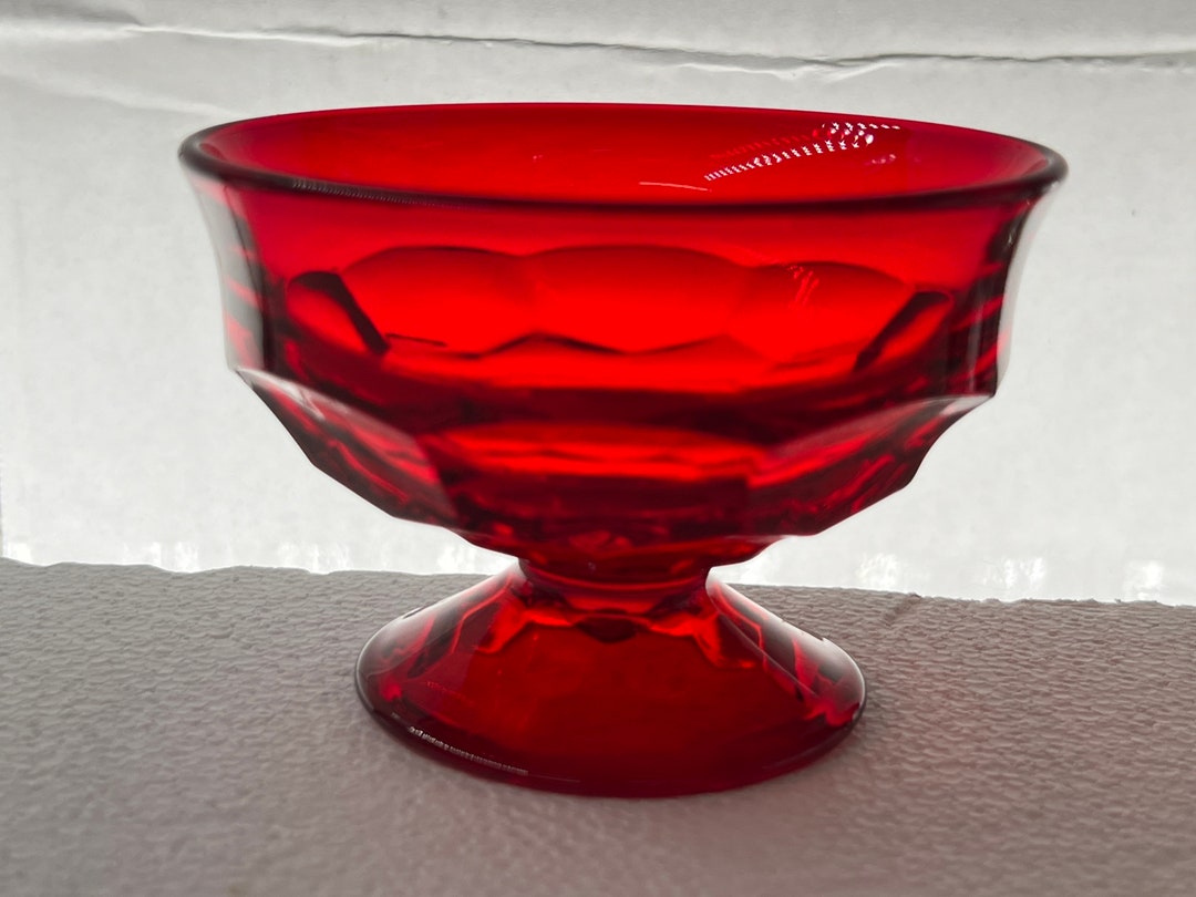 Vintage Viking Glass Georgian Ruby Red Champagne/tall Sherbet | Ruby ...