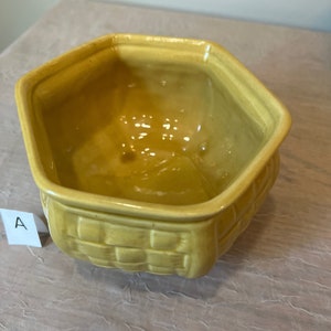 Vintage Cookson Pottery Planter | Choose From: Yellow Basketweave(cp ...