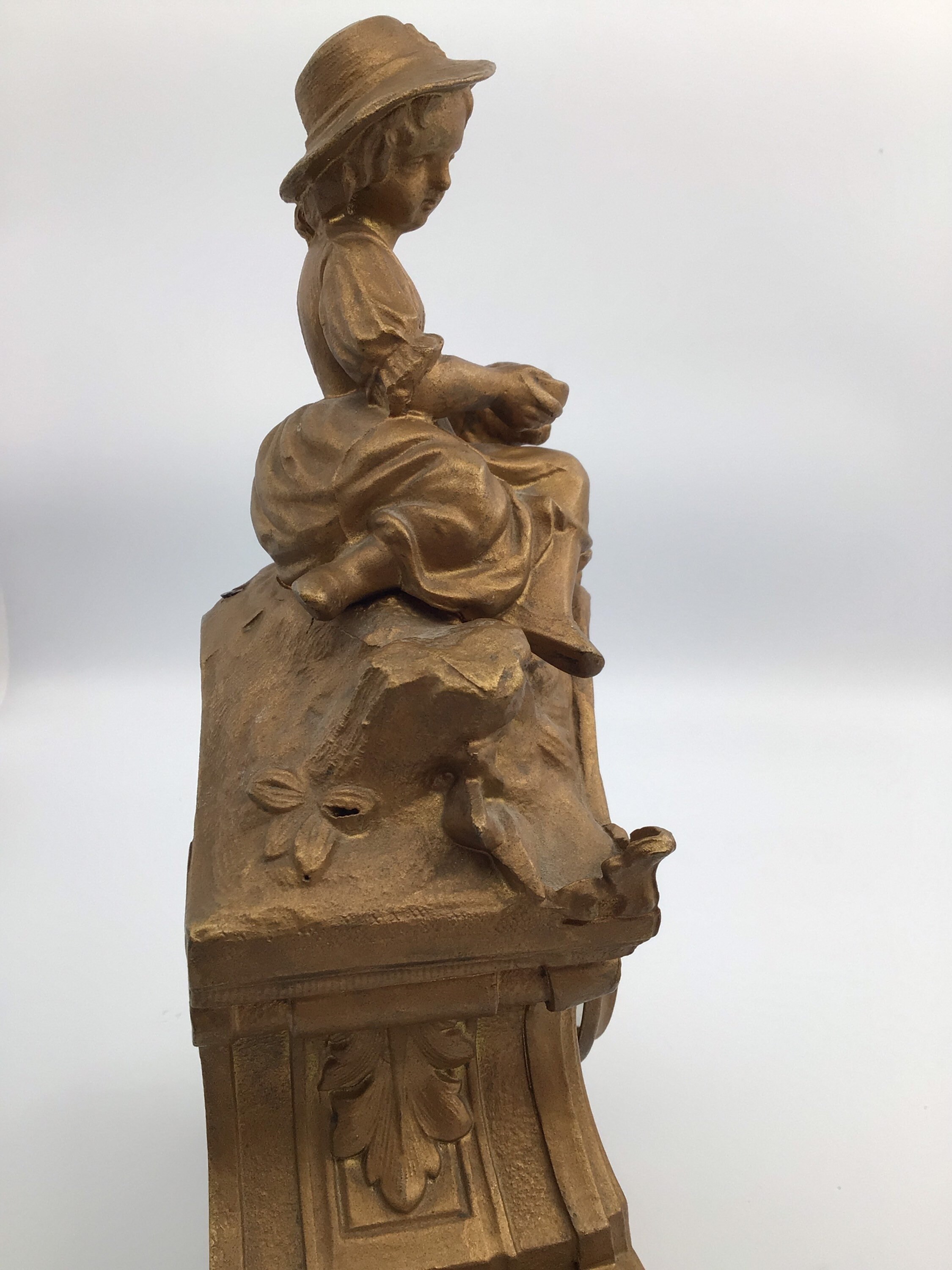 Antique American Fine Terry Clock Company Metal Statuary | Etsy