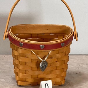 Longaberger Sweetheart Basket I Choose From: 2001 Love Notes Basket ...