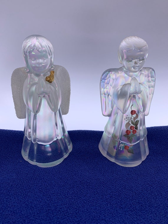 Fenton Iridescent Angels Choose From: Girl Angel W/frosted - Etsy