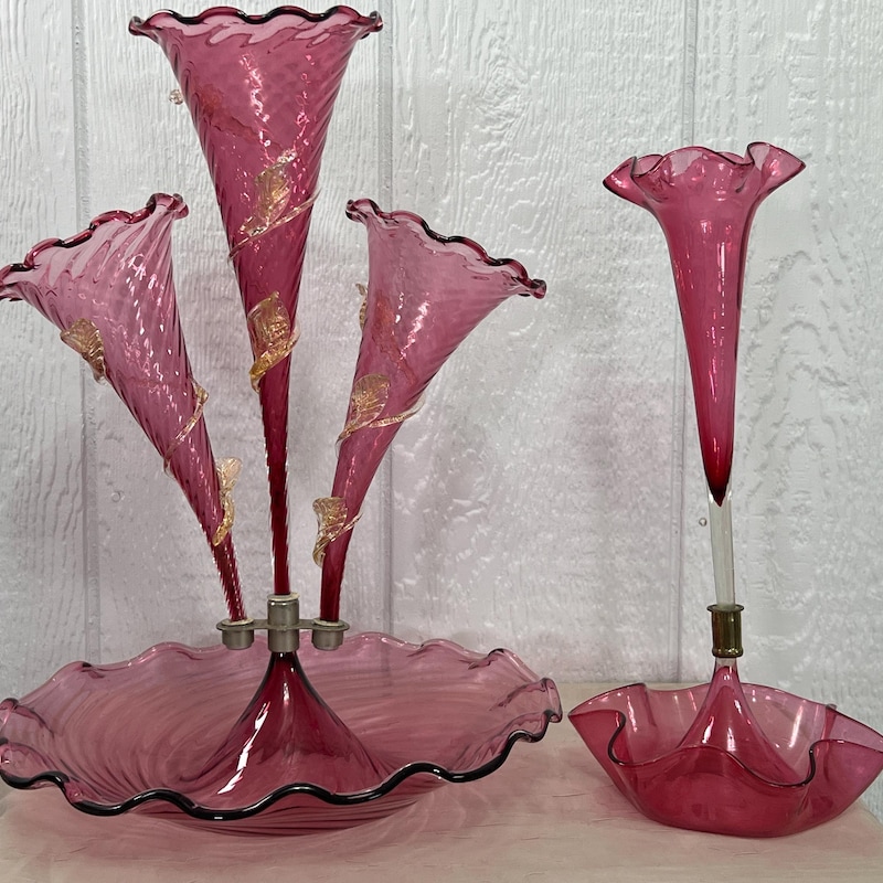 Epergne Cranberry - Etsy