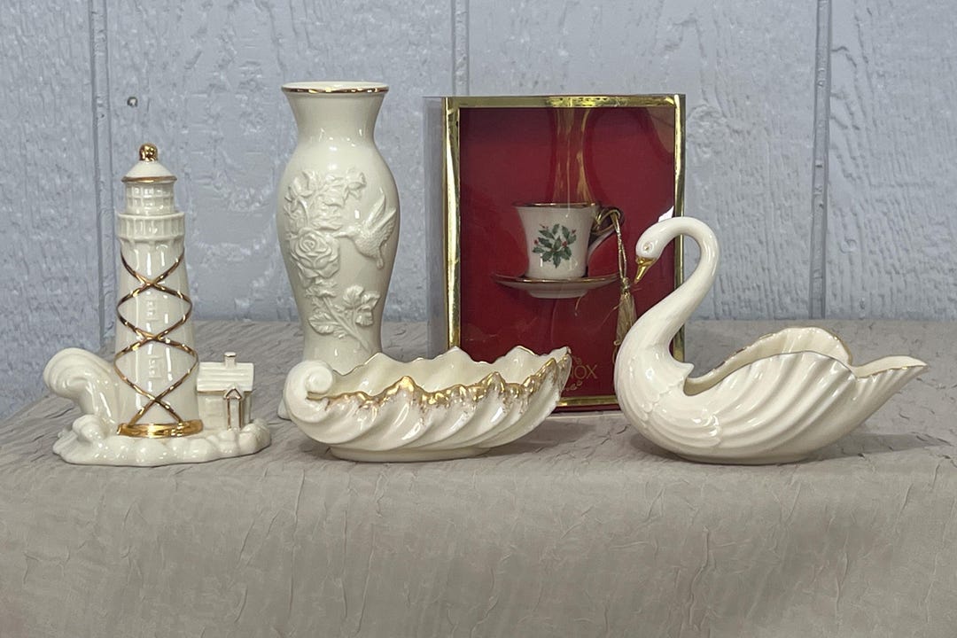 Vintage Lenox | Choose From: Lighthouse Figurine, Gold Leaf Dish ...