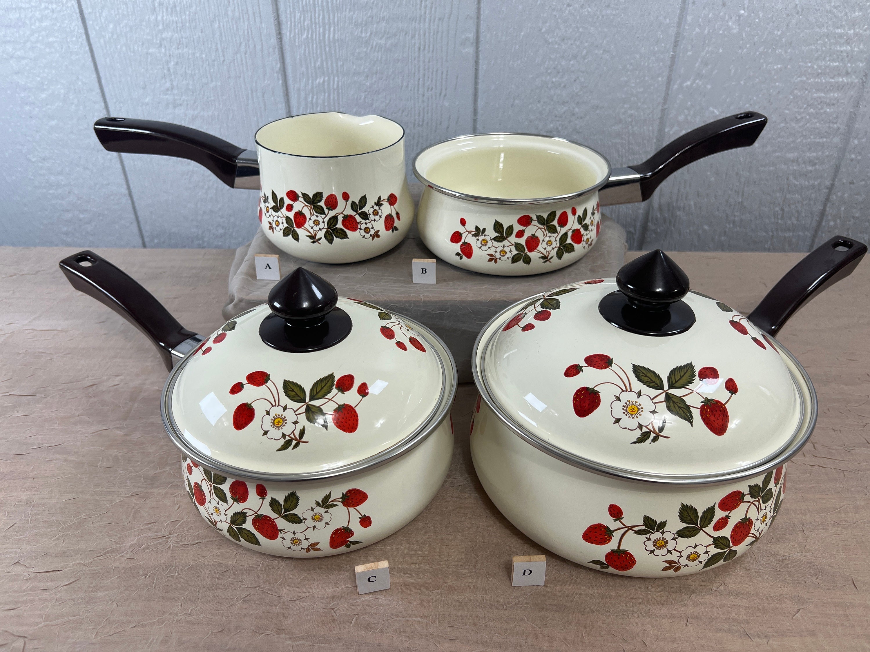 Vintage Sheffield Strawberries & Cream Cookware - Saucepans | Choose ...