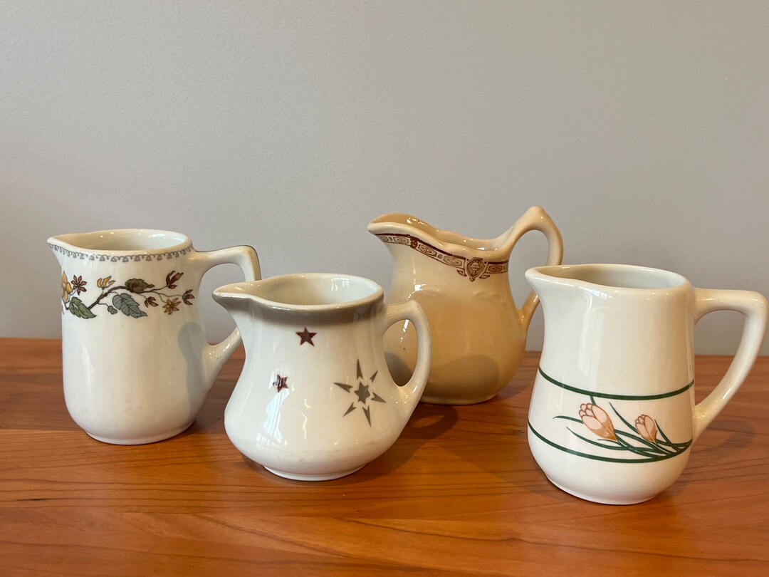 Vintage Small Cream Pitcher| Choose From: Buffalo China-leaves ...
