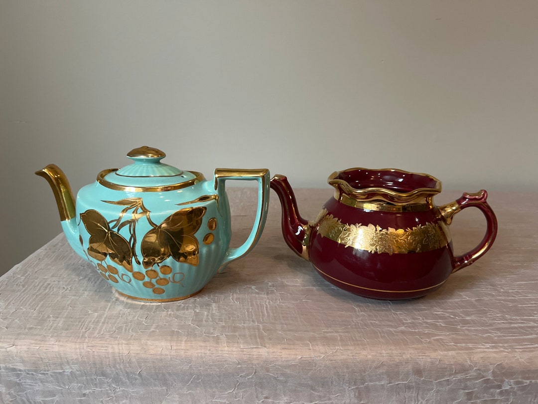 Vintage Gold Gilded Arthur Wood & Sons Staffordshire Teapot | Choose ...