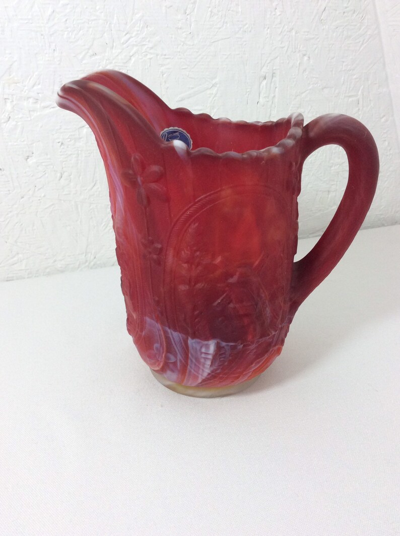 Imperial Glass Red Slag Pitcher - Etsy