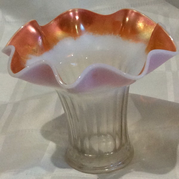 White Depression Glass Vases - Etsy