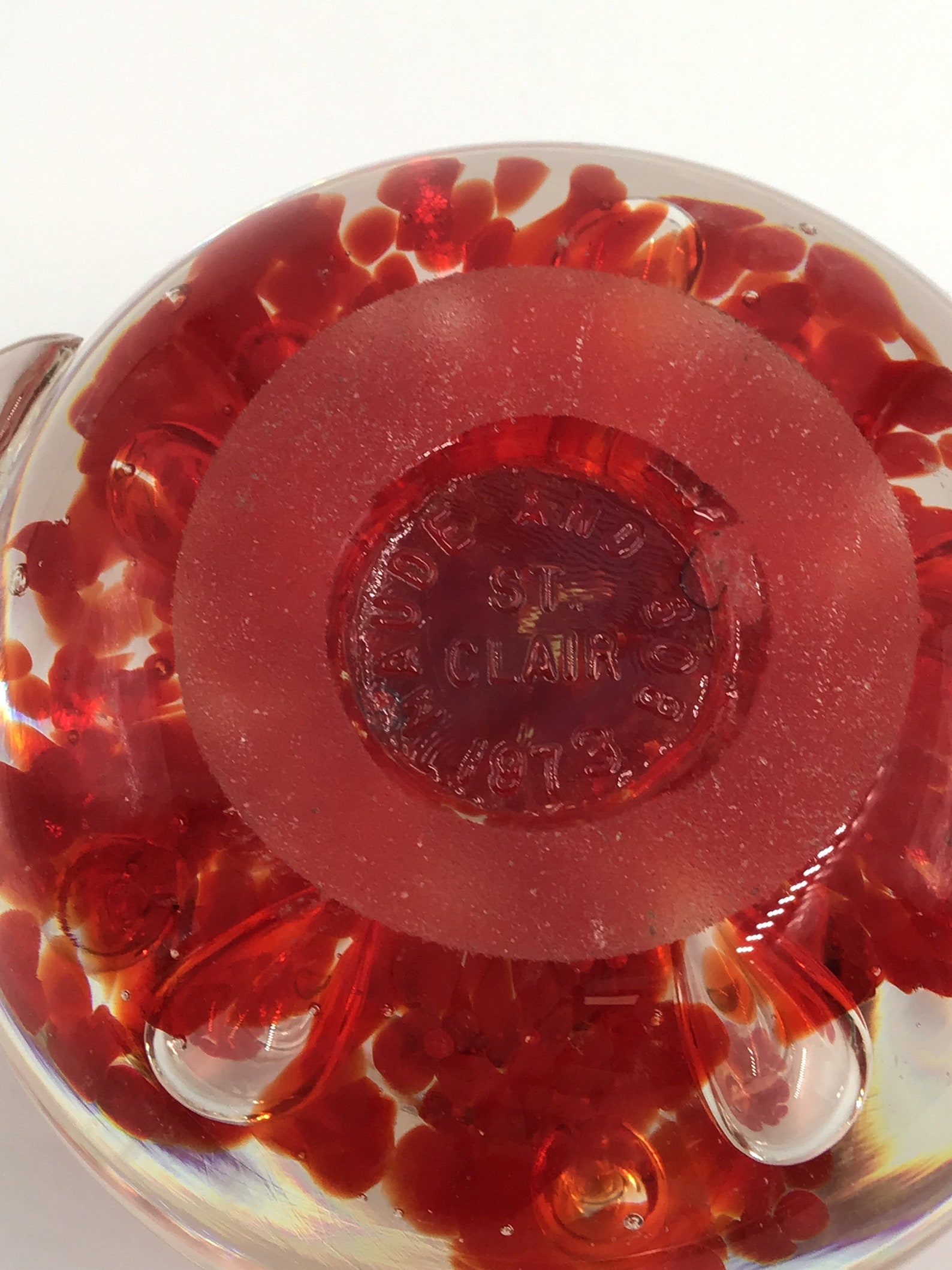 1973 St Clair Art Glass Hand Blown Paperweight Handled Taper | Etsy