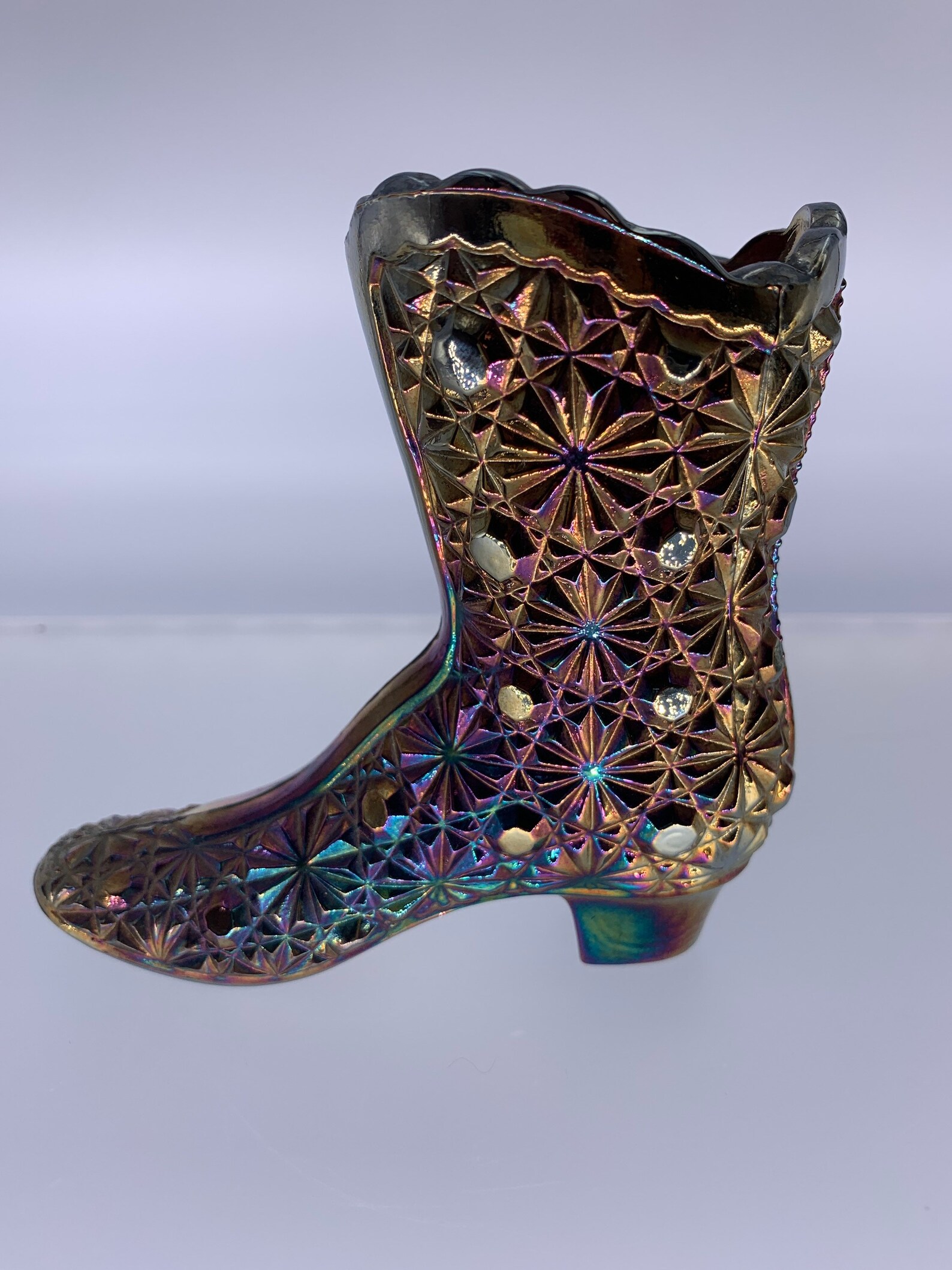 Vintage Fenton Glass Collectible Boots | Choose From: Amber Hobnail ...