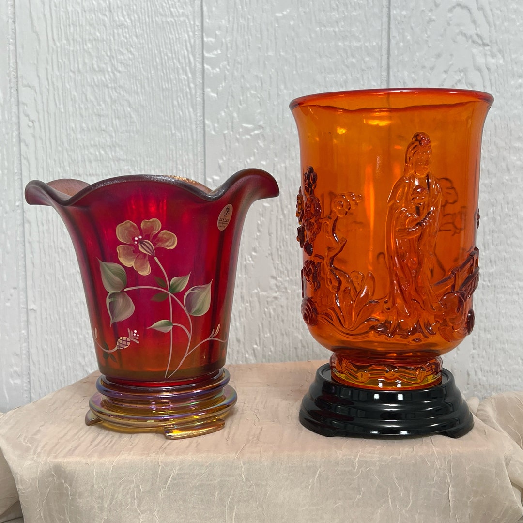 Vintage Fenton Glass Vase W/glass Stand | Choose From: 100th ...